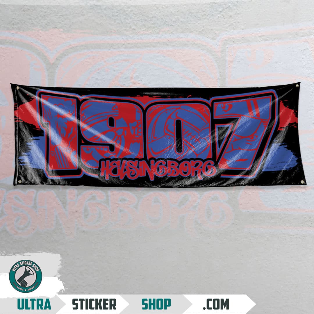 Buy 1907 Helsingborg Flag Stickers | Ultrastickershop