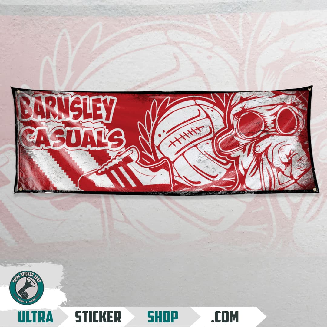 Buy Barnsley casuals Flag Stickers | Ultrastickershop